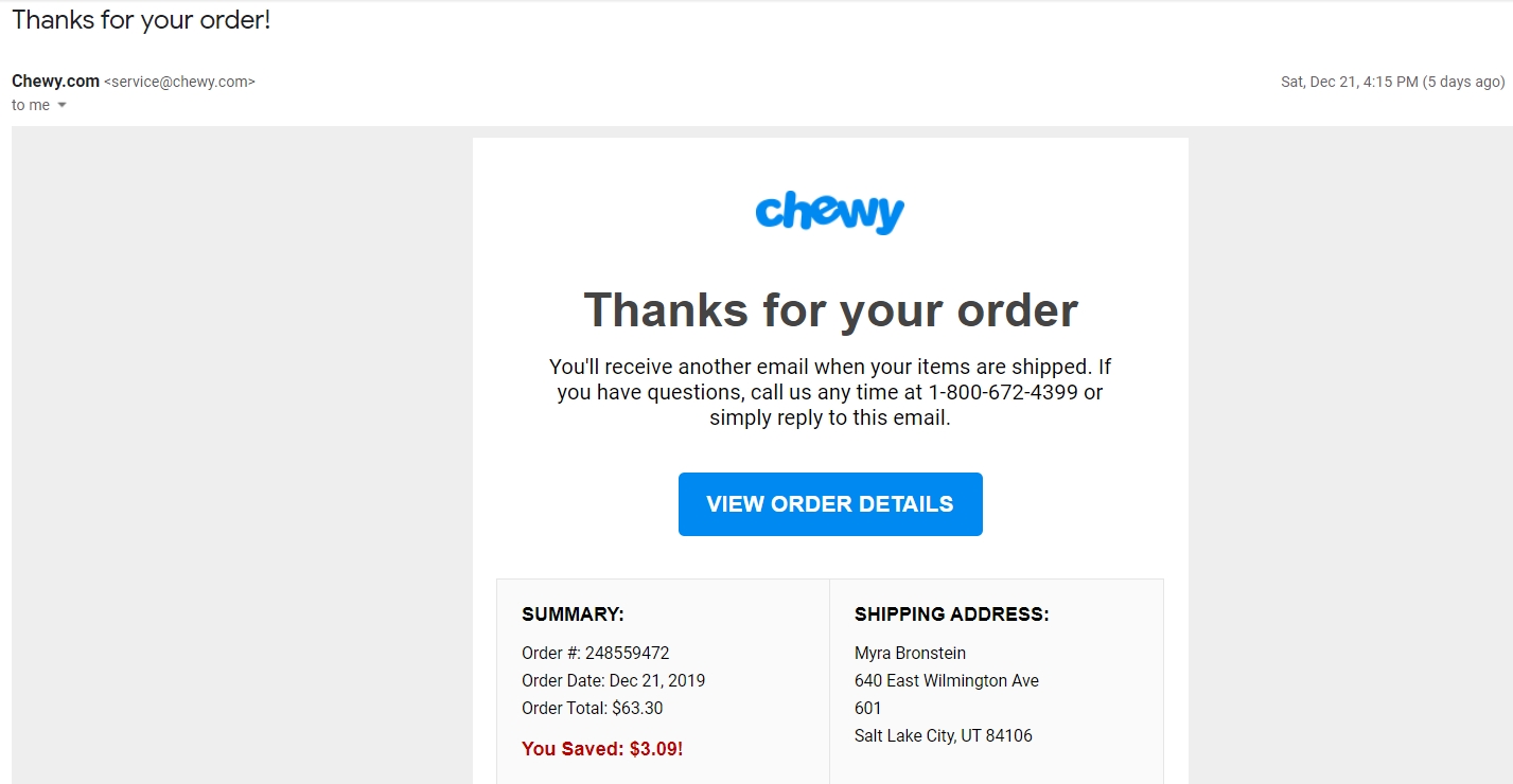 Chewy.com Reviews - 535 Reviews of Chewy.com | Sitejabber