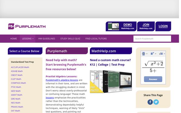 Purplemath Reviews - 4 Reviews of Purplemath.com | Sitejabber